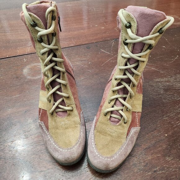 A-B | Shoes | Suede Lace Up Booties | Poshmark